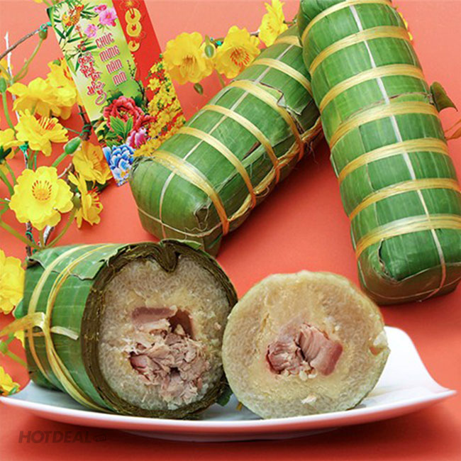 Cặp Bánh Tét Trà Cuôn Hai Lý( Loại Lớn) - Đặc Sản Trà Vinh Chính Gốc