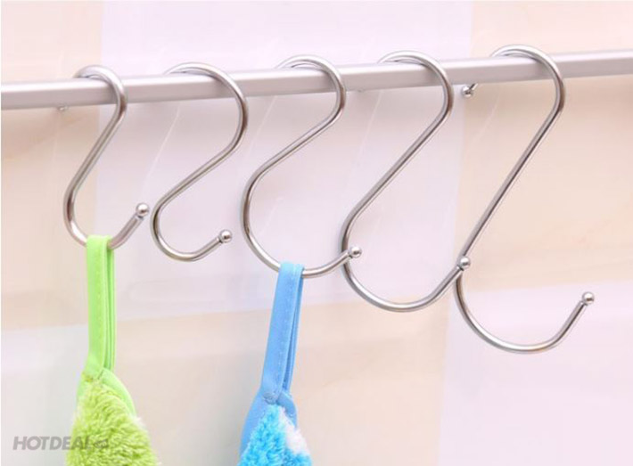 Combo 10 Móc Inox Treo Đồ Đa Năng 12CM