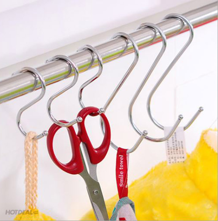 Combo 10 Móc Inox Treo Đồ Đa Năng 12CM