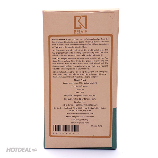 Chocolate Belvie 70% Cacao - 4 Loại